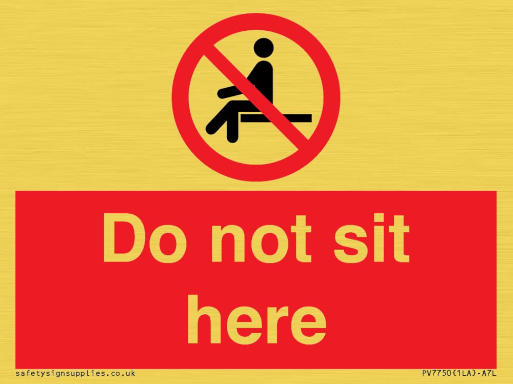 Do Not Sit Here Sign 100x75mm A7L BigaMart do-not-sit-here-sign-100x75mm-a7l-bigamart