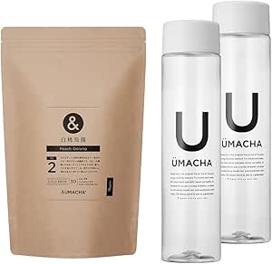 Amazon.co.jp: お得な UMACHA 大容量セット お茶(30包入り) + UMACHAボトル 2本 (No.2 白桃ウーロン茶 ...