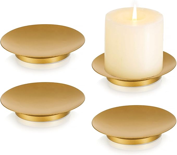Amazon.com: Romadedi Iron Plate Candle Holder, Gold Candle Holders for ...