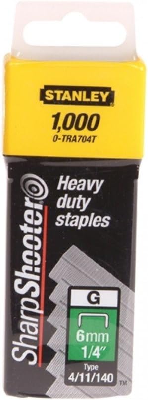 Stanley Heavy Duty Staple 6MM (1000) 0-TRA704T : Amazon.co.uk: DIY & Tools