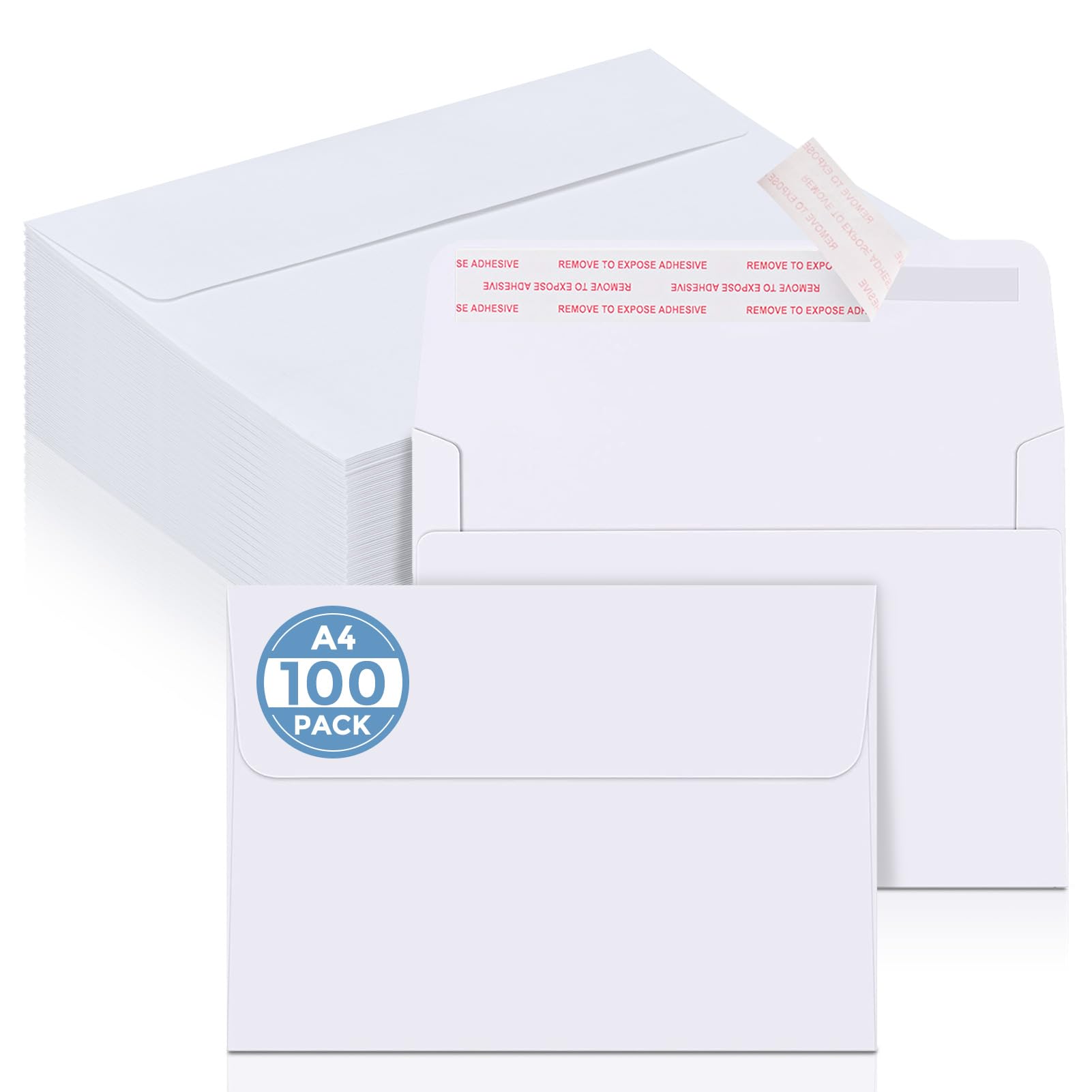 Amazon.com : Metronic 100PACK A4 Envelopes, 4X6 White Self Seal Photo ...