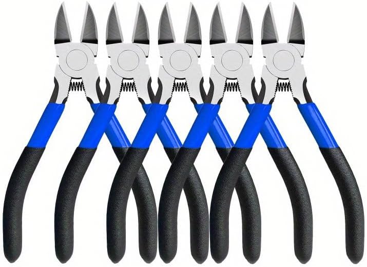 Zalaxt Wire Cutters 5 Pack, 6.5 inch, Precision Flush Cutters Ultra ...