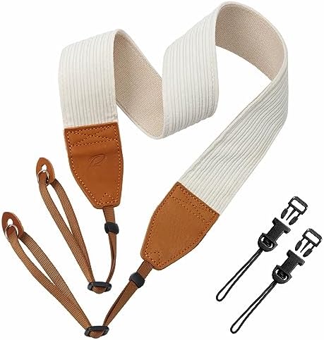 Padwa Lifestyle Corduroy Camera Strap - 2" Wide Full Grain Cowhide Head ...