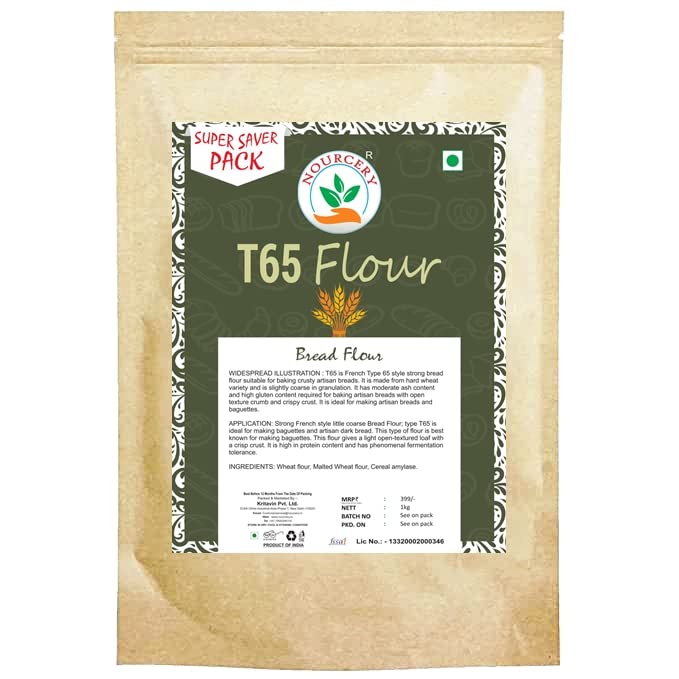 Nourcery French Style T65 Flour, 1Kg (Bread Flour) : Amazon.in: Grocery ...