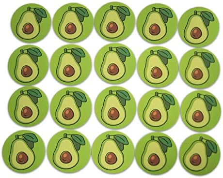 Amazon.com: Novel Merk Avocado Fruit Vinyl Stickers - 2” Round ...