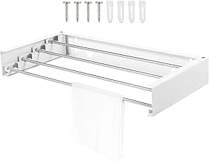 Foldable Wall Mounted Drying Rack, Wall Mounted Clothes Rack, Wall ...