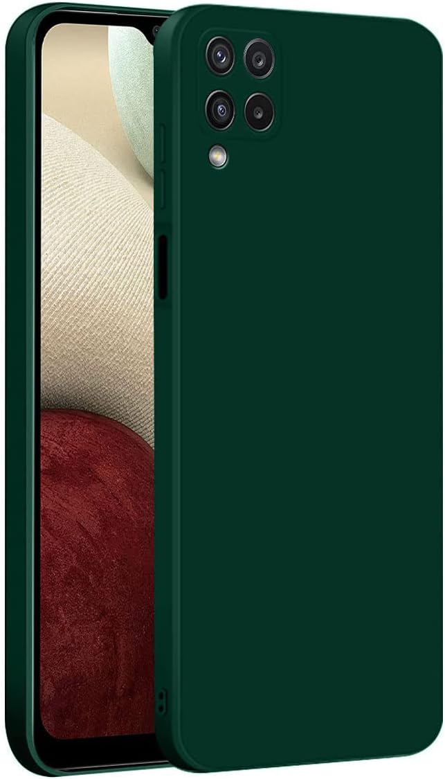 LIRAMARK Silicone Soft Back Cover Case for Samsung Galaxy A12 / M12 ...