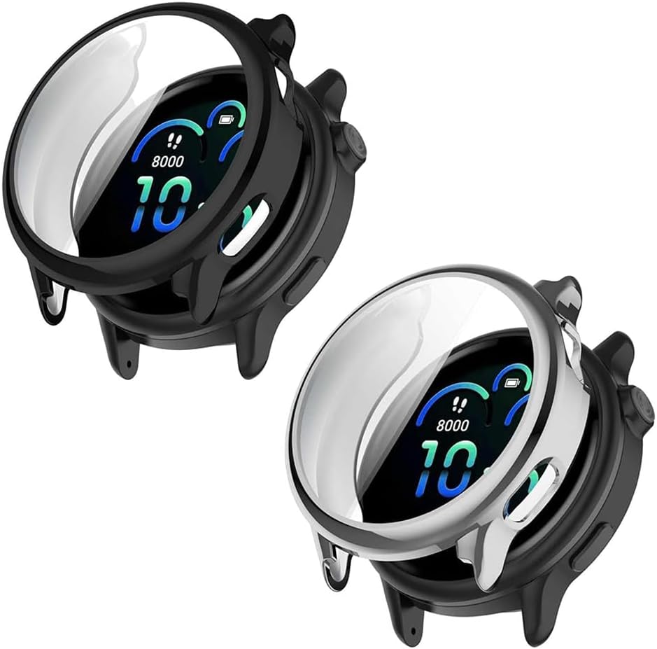 For Garmin Vivoactive 6 Case, Glass Film + PC Frame, Integrated ...