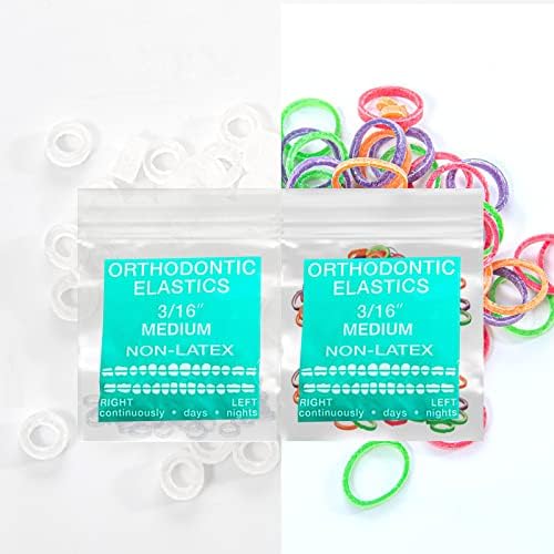 Amazon.com: Dual Latex Free 3/16inch medium Intraoral Elastic Bands ...