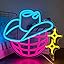 Amazon.com: Manimo Cowboy Boot and Hat Neon Sign, LED Pink Cowgirl ...