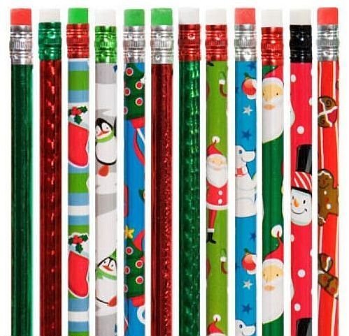 1 Dozen 12 Christmas Pencil Assortment Amazon In Toys Games