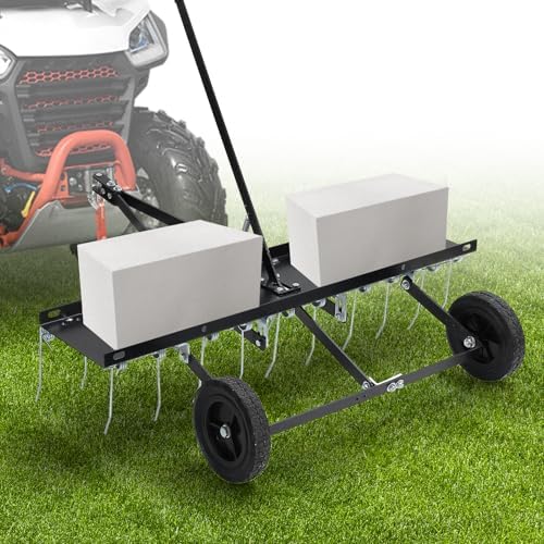 Amazon.com : Tow Behind Dethatcher: 40inch Pull Behind Lawn Rake with ...
