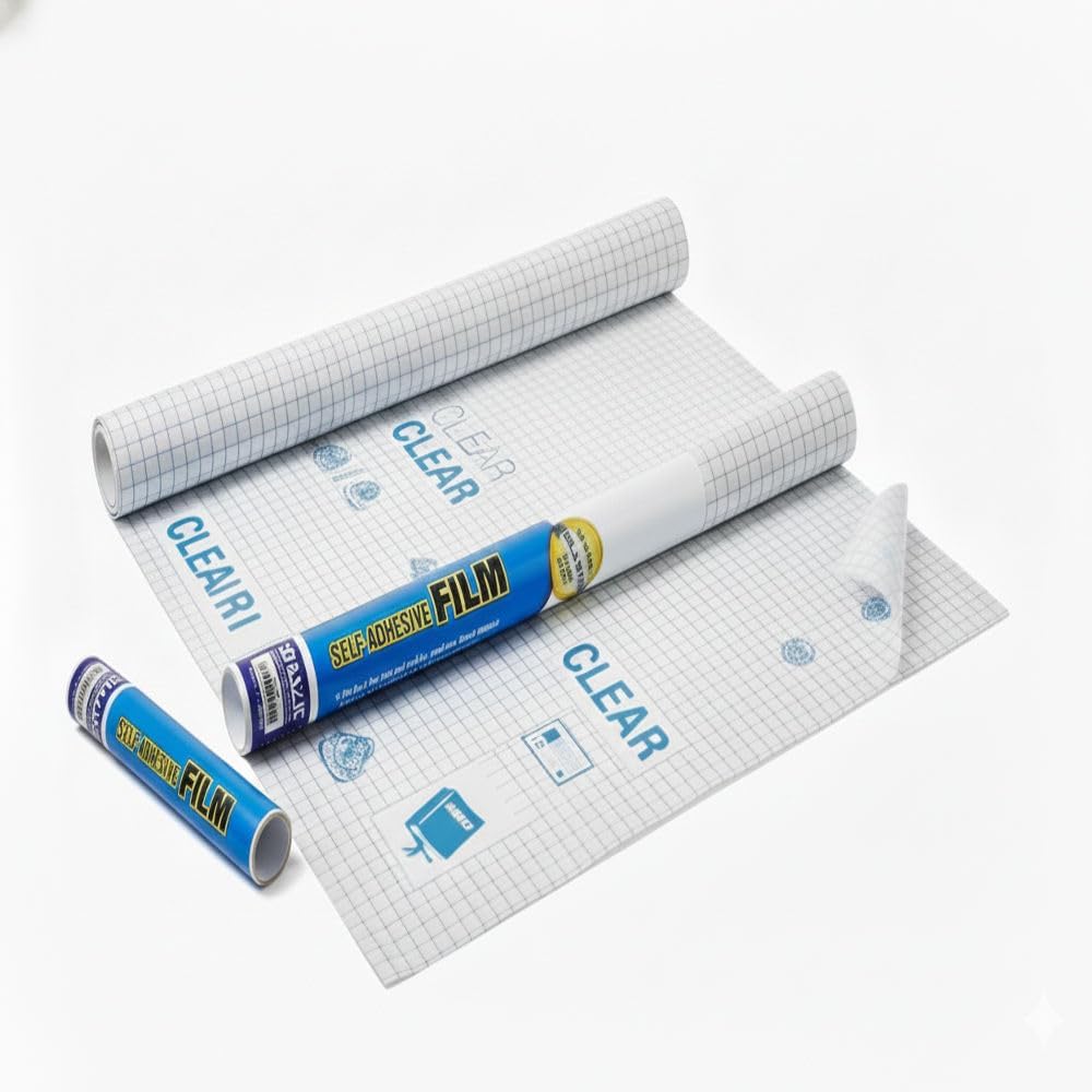 BAZIC Products Book Wrap - Clear Book Cover Self Adhesive Book ...