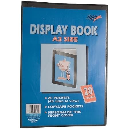 eco-eco A2 Size 50% Recycled 40 Pocket Black Presentation Display Book ...
