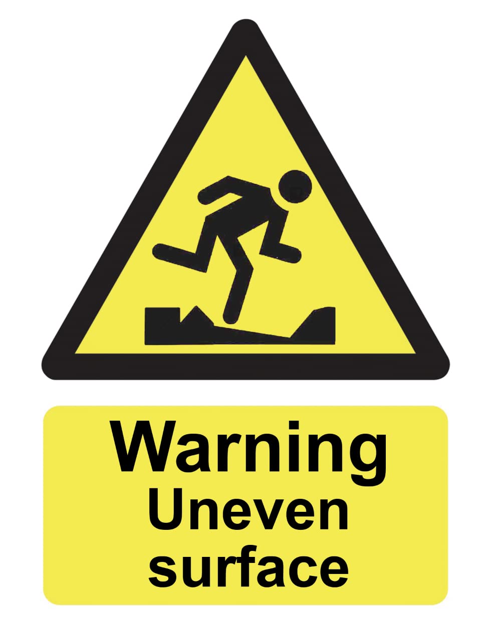 Danger Uneven Surface Sign Health & Safety Gloss Sticker Sign Self ...