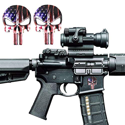Pack Of 2 Tactical 3d Skull Magwell Metal Decal Sticker | Desertcart INDIA