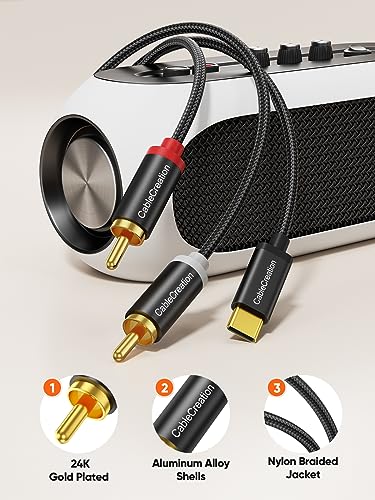 Snapklik.com : USB C To RCA Audio Cable 6FT, Type-C To 2 Male Y RCA ...
