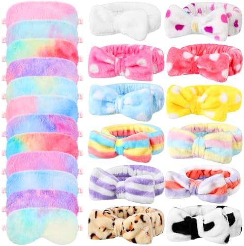 Amazon.com : Lnrueg 48Pcs SPA Kit-12Pcs Spa Headband Bow + 24 Wrist ...
