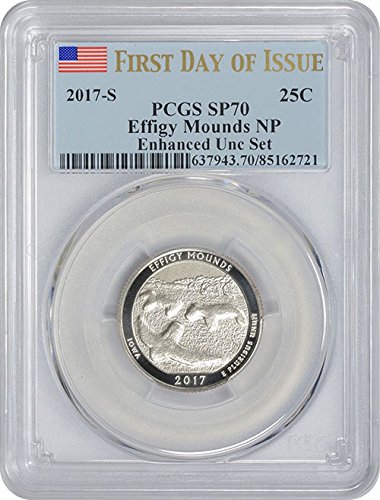 2017 S Enhanced Effigy Mounds, Iowa National Park NP Quarter SP 70 ...