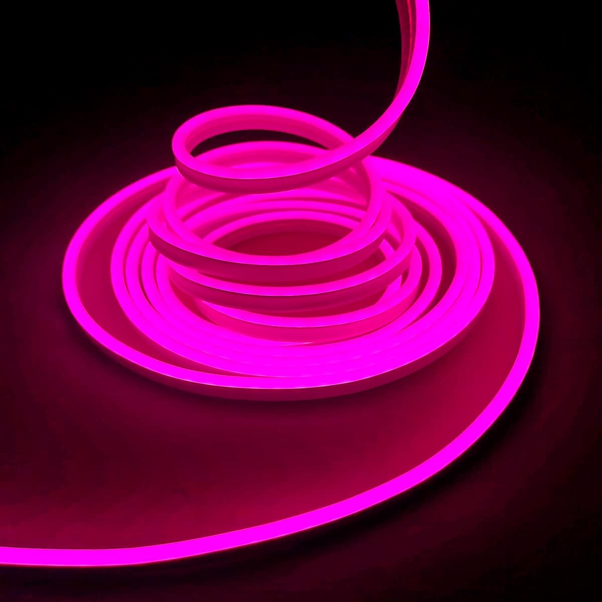 dobestyou Pink Neon LED Strip Lights，16.4 ft/5m 12V DC 600 SMD2835 LEDs ...