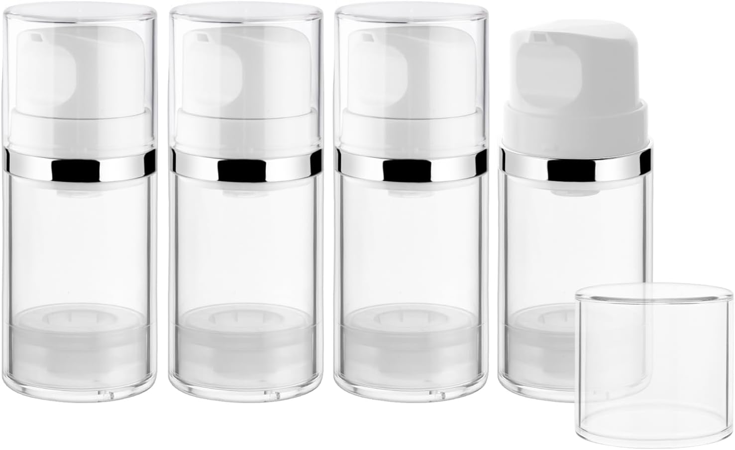 Amazon.com: Clear Airless Cosmetic Cream Pump,Empty Plastic Travel ...