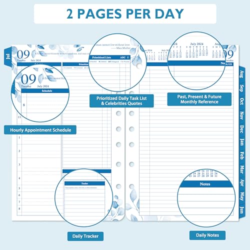 Snapklik.com : Planner Refills 2024-2025 Jul 2024 - Jun 2025, Two Pages ...