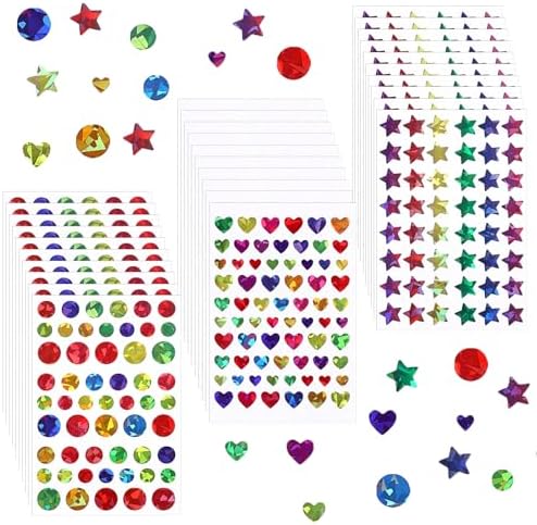 Amazon.com : 3420Pcs Star Stickers For Kids Reward 90 Sheets Sparkly ...