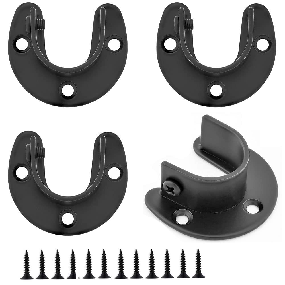 Amazon.com: Brackets, U Shaped, 4 Packs Heavy Duty Metal Steel Closet ...