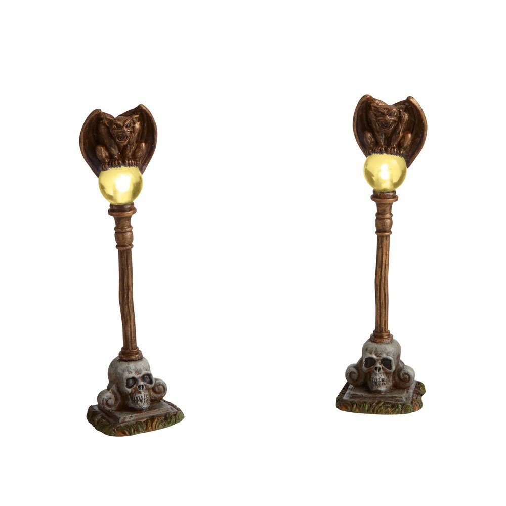 Amazon.com: Department 56 Halloween Snow Village Gargoyle Lamp Posts ...