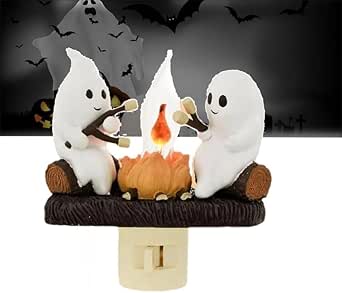 Enchanting Ghost Campfire Flickering Night Light - Spooky Ghosts ...