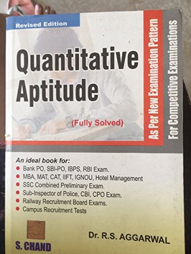 Quantitative aptitude by Dr RS Aggarwal [Paperback] : Amazon.in: Books