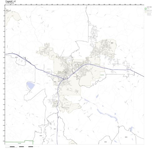 Flagstaff, AZ ZIP Code Map Laminated: Amazon.com: Office Products