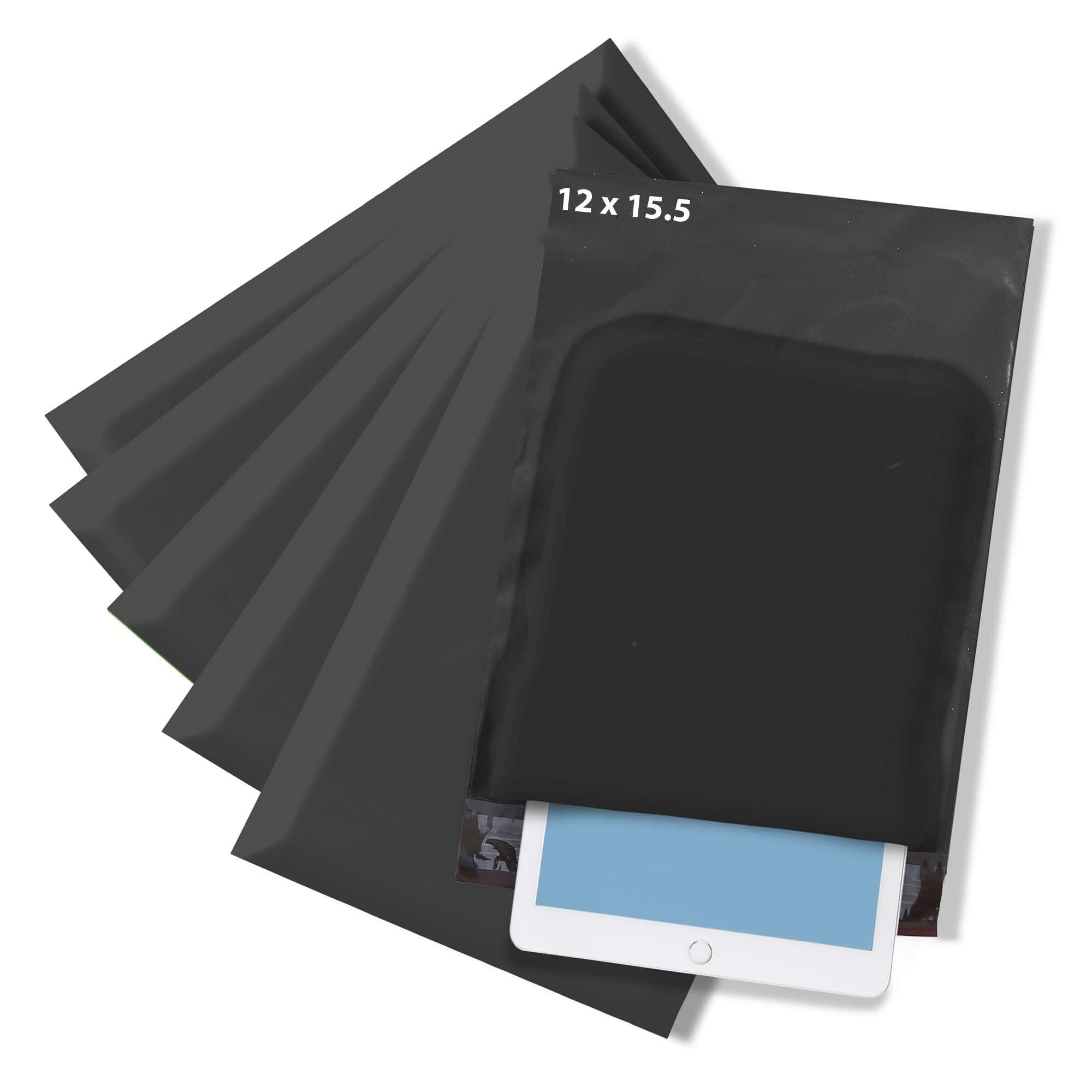Amazon.com : Large Poly Mailers 12x15.5, Solid Black Shipping Bags ...