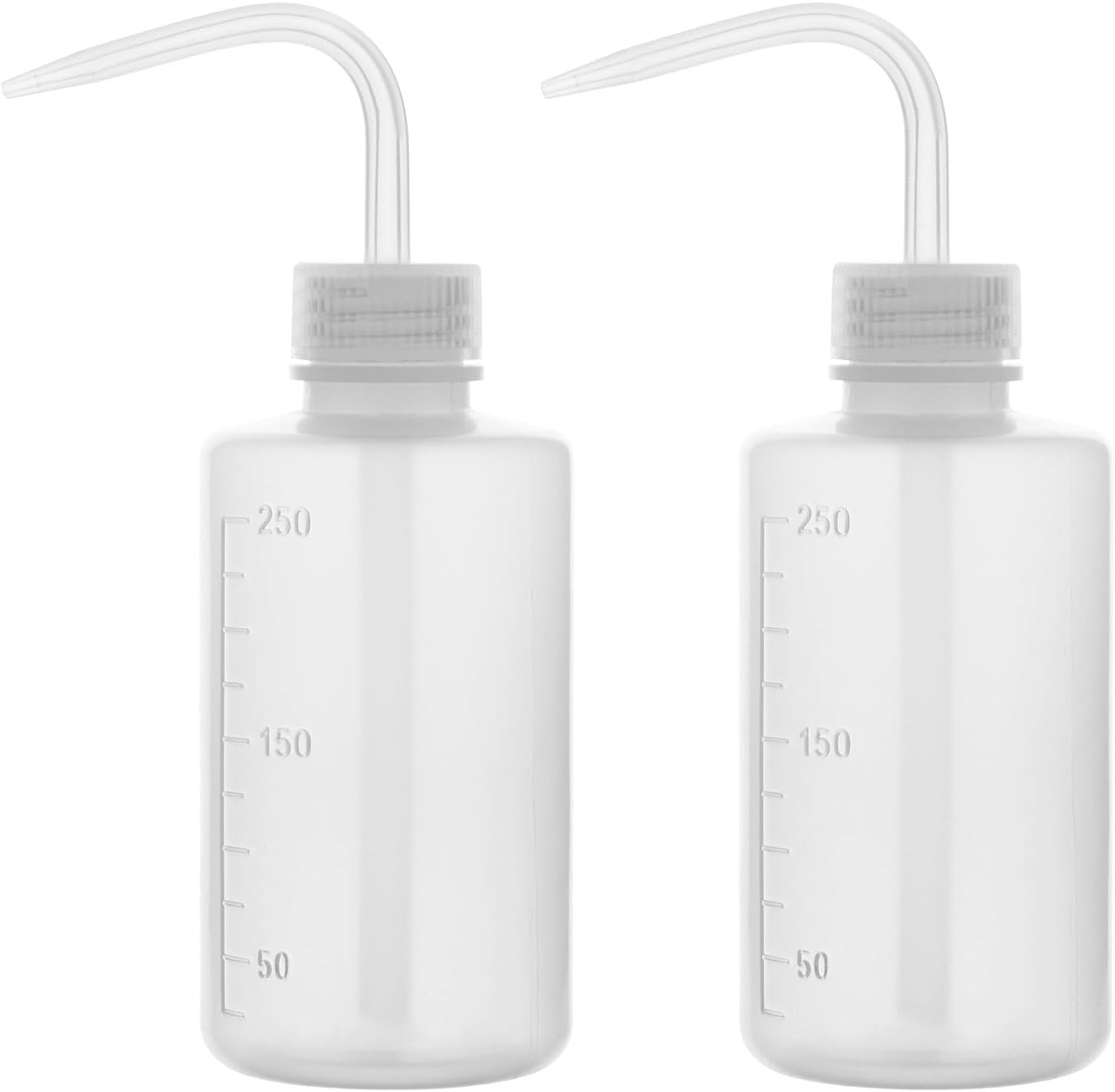 XCD 2-Pack 250ml (8 oz) Lab Squeeze Bottles, LDPE Safety Graduated ...