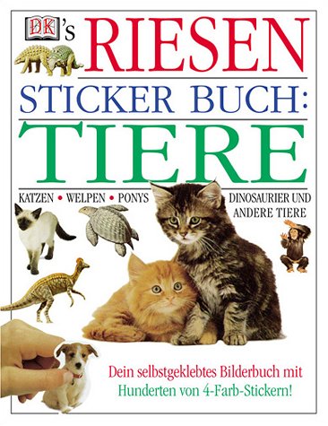 Amazon.co.jp: Riesen Sticker Buch: Tiere. Katzen, Welpen, Ponys ...