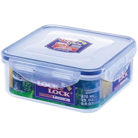 Lock & Lock HPL824 Rectangular Storage Container - Clear/Blue, 1.6 L ...