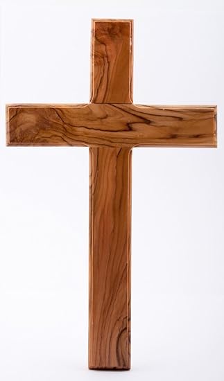 Handcrafted Olive Wood Cross from Holy Land, Wall Hanging