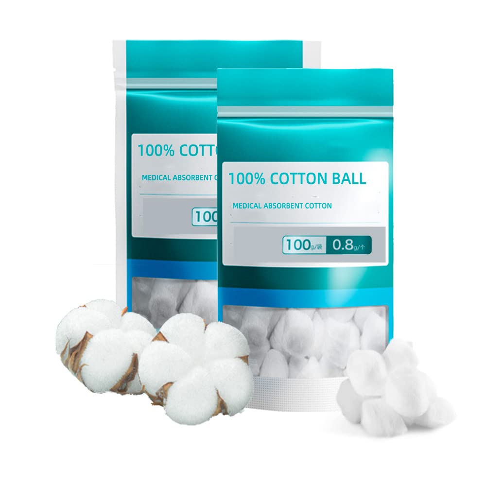 Amazon.com : 200G Cotton Balls Jumbo Size 0.8g/pcs Medical Degreasing ...