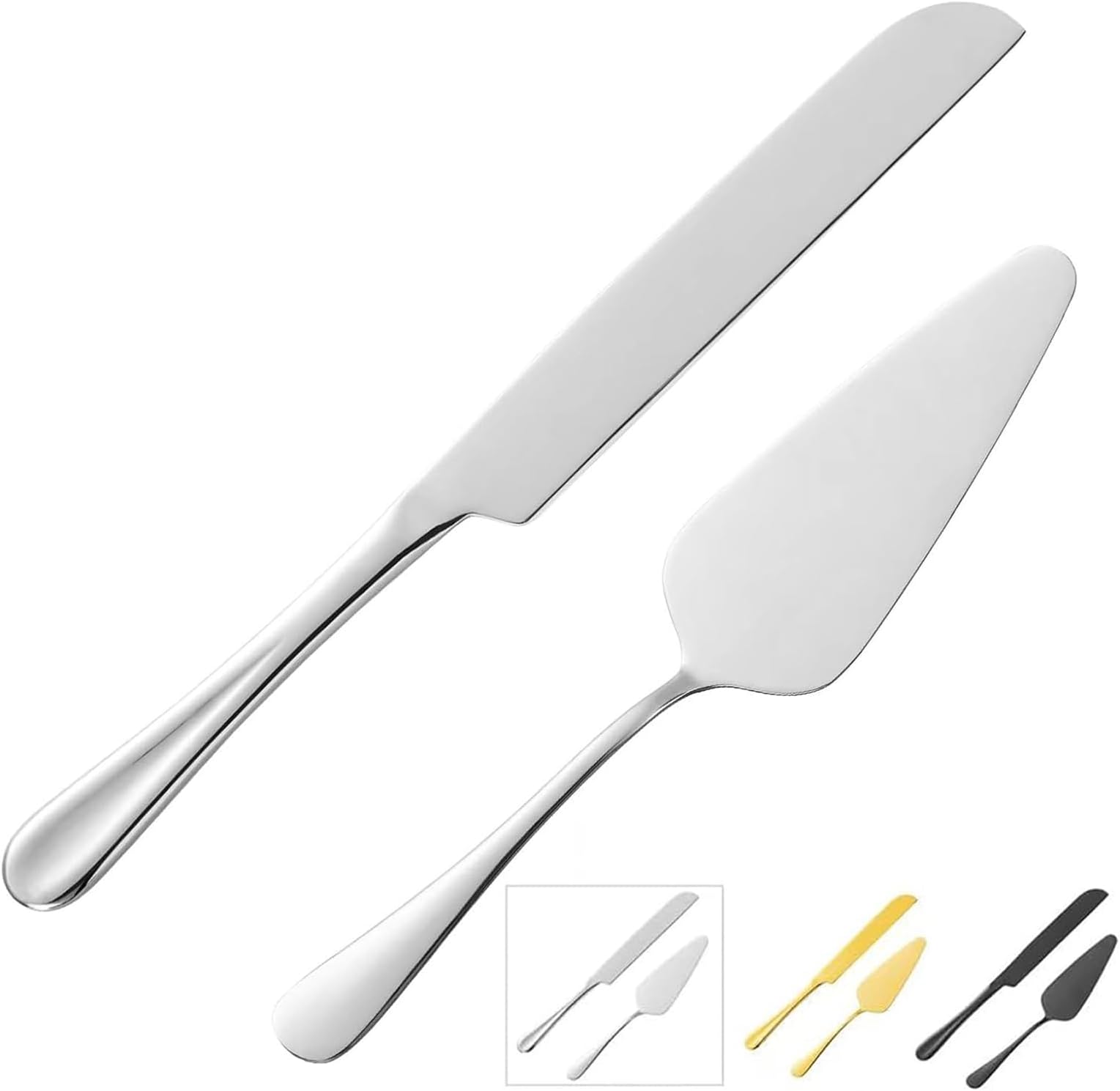 Amazon.com | AXIAOLU Wedding Cake Knife and Server Set, Gold Cake Knife ...
