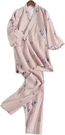 thefancypumpkin Japanese Style Robes Kimono Pajamas Suit Dressing Gown Set for Women [Size L,B ...