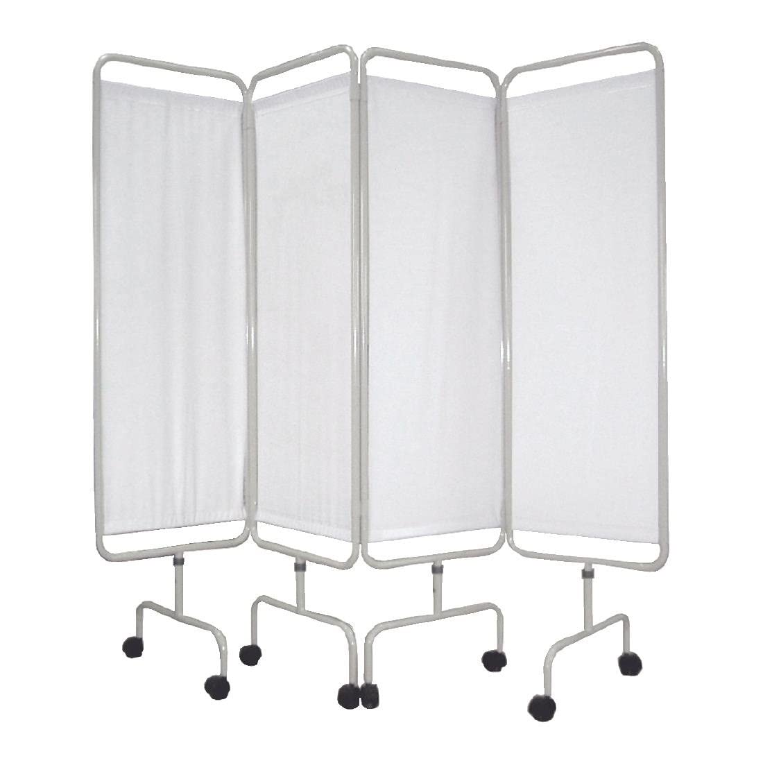 Bolero Medical Privacy Screen on Wheels Castors, White PVC Curtains ...