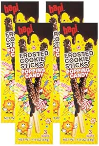 Amazon.com: Hapi Frosted Cookie Sticks Popping Candy 1.9 Oz (pack of 4)