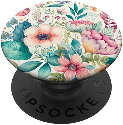 Amazon.com: Botanical Watercolor Floral Pattern Design PopSockets ...