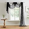 Amazon.com: NOIR GOTHIC DECOR Black Window Scarf 216 Inches Long. Lace ...