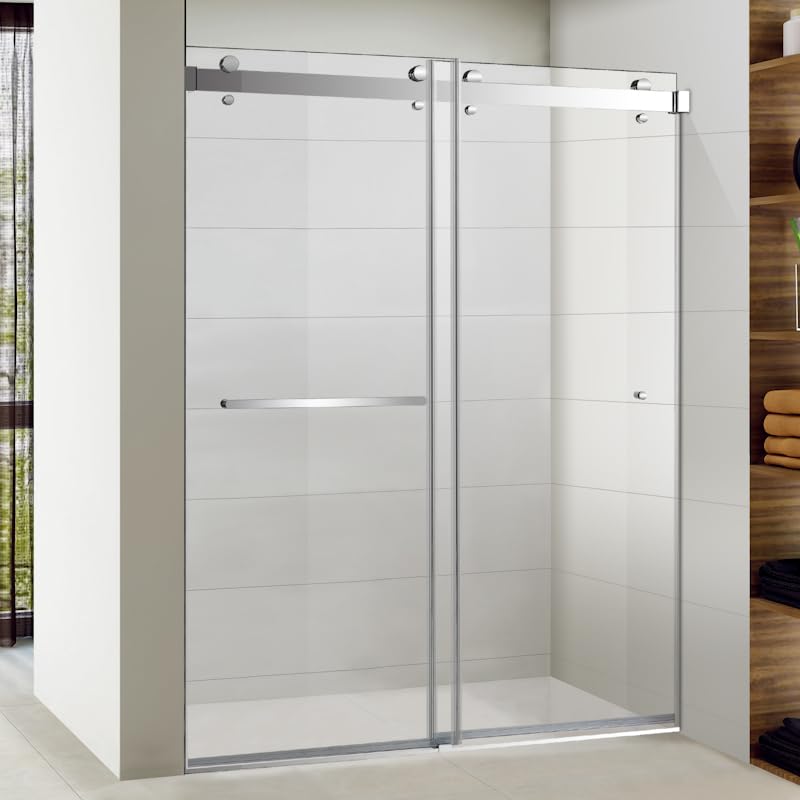 EUROTECH SHOWERS Twinglide ANZA-200 Frameless Shower Door 56.5-60 ...