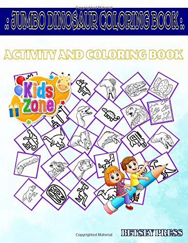 Jumbo Dinosaur Coloring Book: 50 Coloring Stegosaurus, Citipati ...