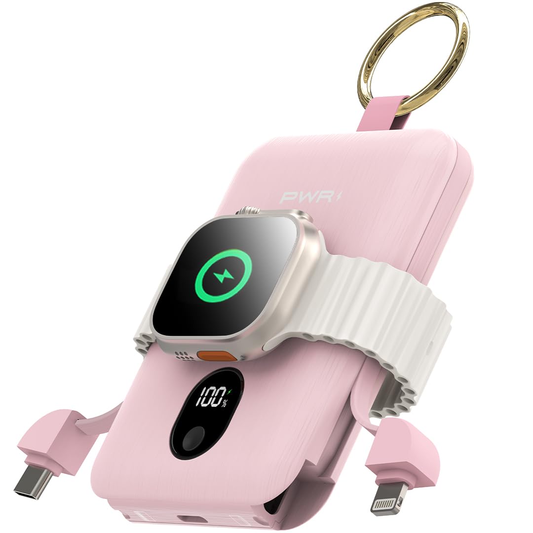 Amazon.com: PWR Versa 4 in 1 Apple Watch Portable Charger, 5000mAh ...