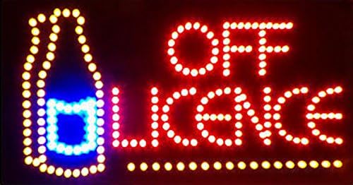 Off Licence LED Sign | Bright NEON Professional Powerful Animated ...