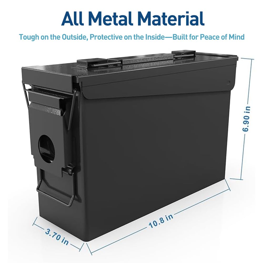 Snapklik.com : HARDROCK 30 Cal Ammo Can Metal 9mm Ammo Box Storage ...