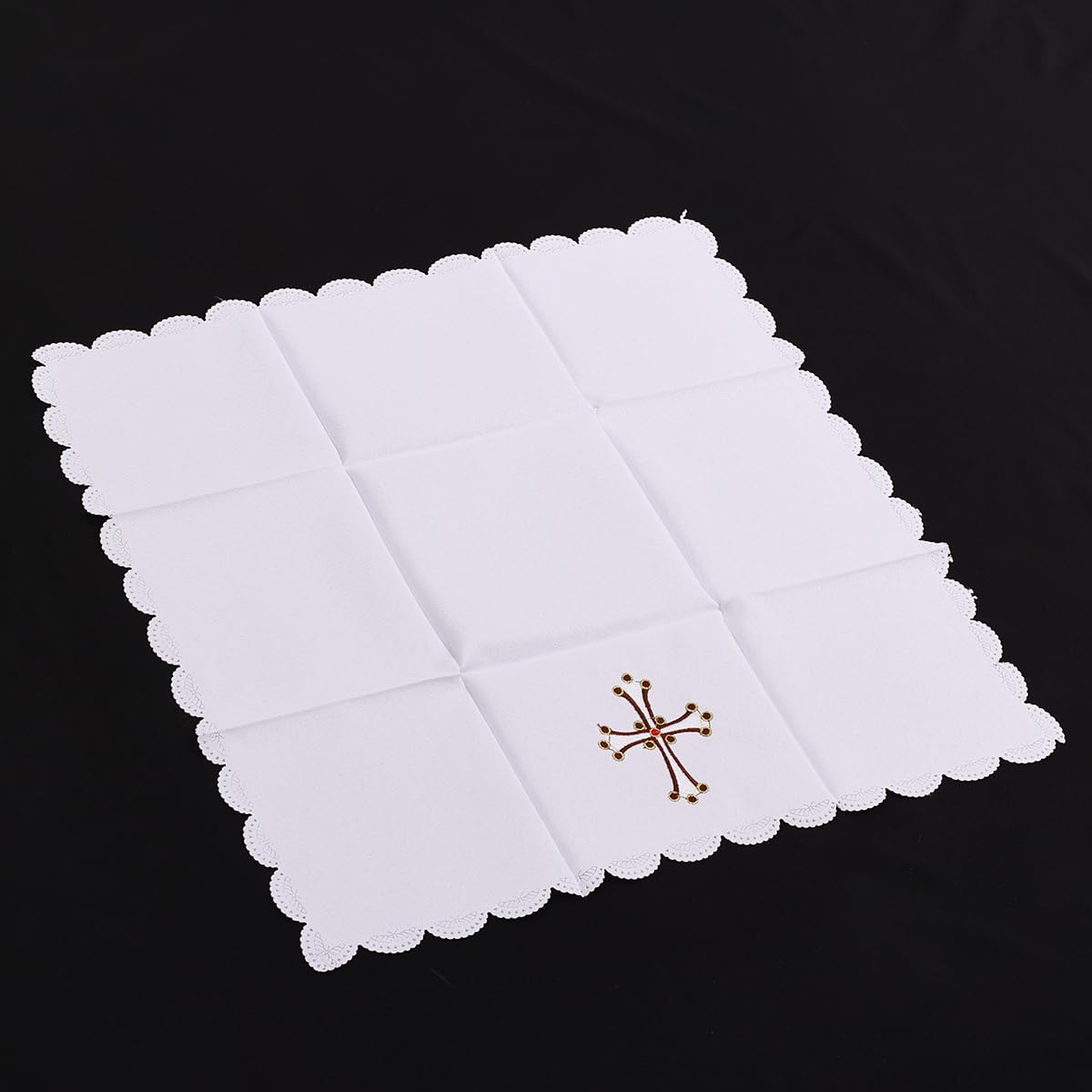 Catholic Corporal 11 41 Altar Linen Set With Gold Cross Design